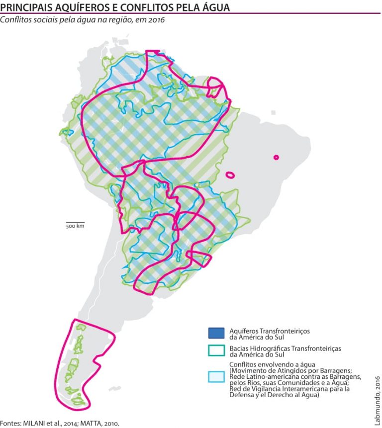 Principais aquíferos e conflitos pela água – Labmundo
